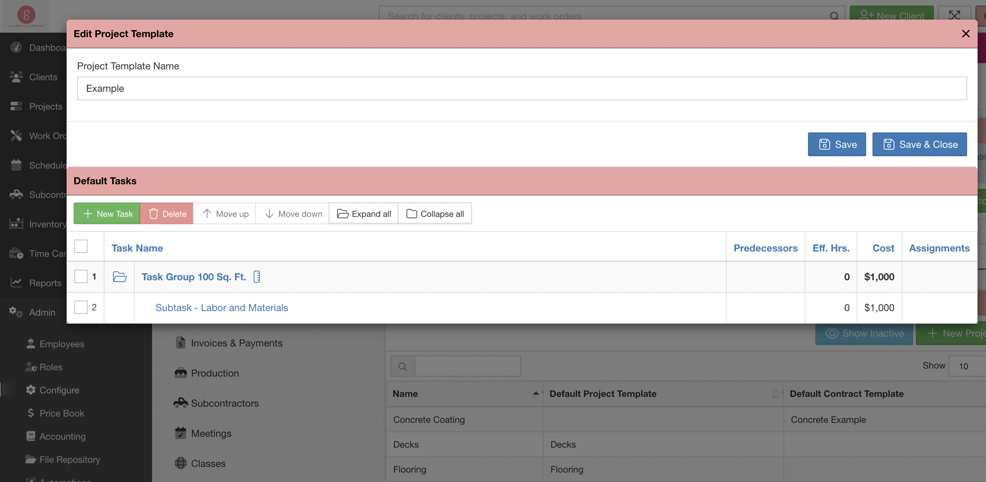 How to Create a Task-Based Project Template